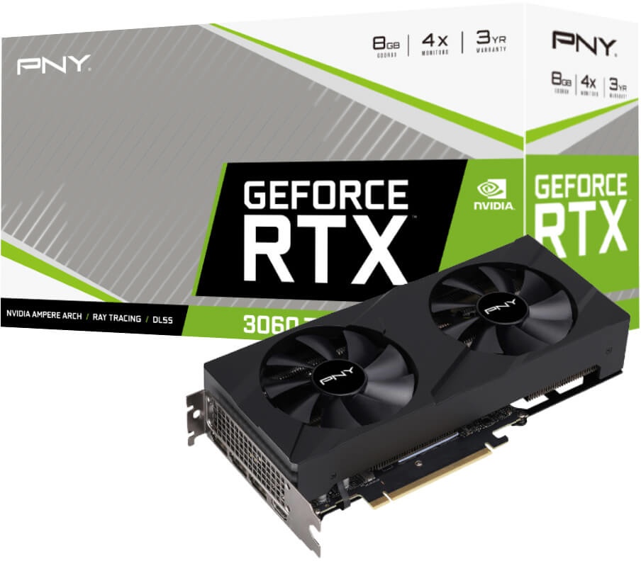 PNY GeForce RTX 3060 Ti 8GB GDDR6X VERTO Dual Fan (LHR): beste prijs ...