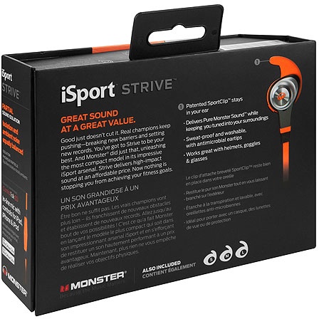 Monster iSport Strive (Oranje, Zwart) - Kenmerken - Tweakers