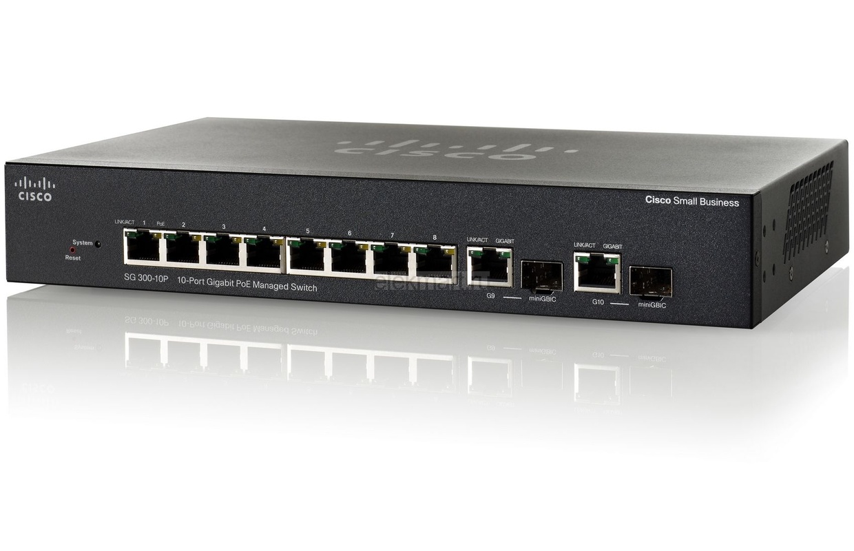 Specificaties van Cisco SG 300-10P 10-port Gigabit PoE - Tweakers