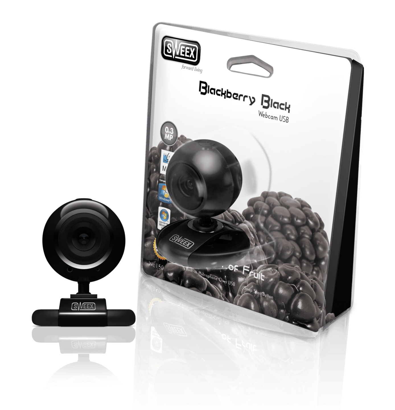 Sweex WC150 Webcam Blackberry Black kopen? - Prijzen - Tweakers