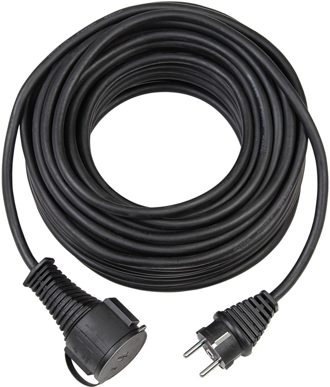 Brennenstuhl 230V verlengkabel schuko male - shuko female Zwart ...