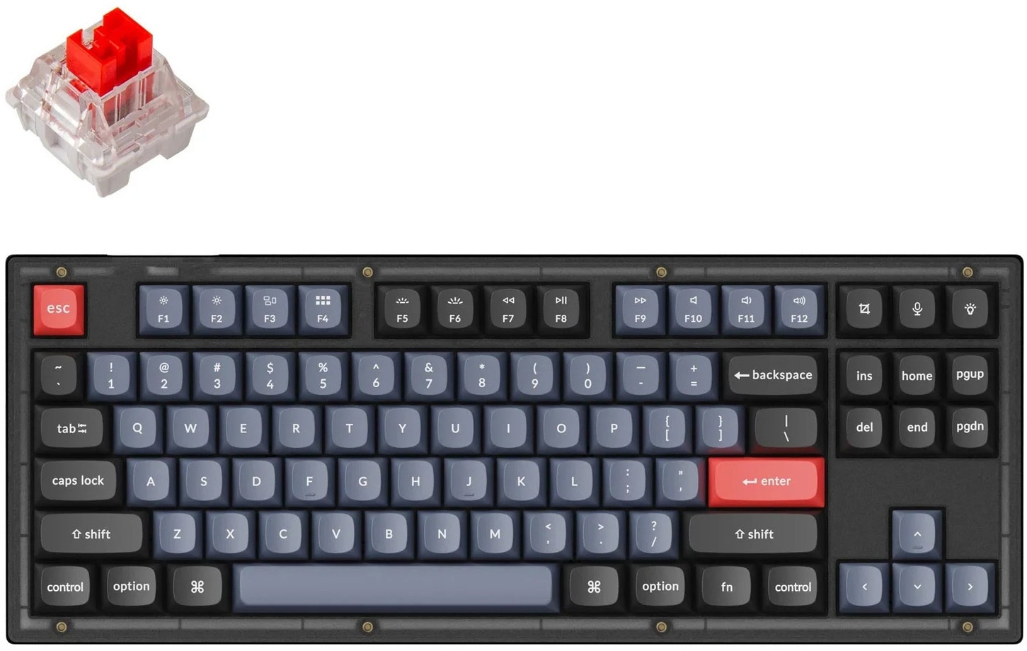 Specificaties van Keychron V3 TKL, RGB, Keychron K Pro Red, Qwerty US ...