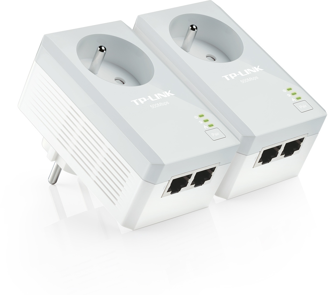 TP-Link AV500 2-Port Powerline Adapter with AC Pass Through Starter Kit ...