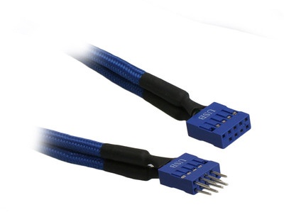 Beste prijs van BitFenix Internal USB extension, 30 cm Blauw - Tweakers