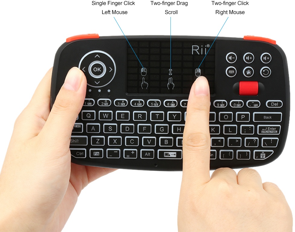 Specificaties van Rii Mini Wireless Keyboard i4 - Tweakers