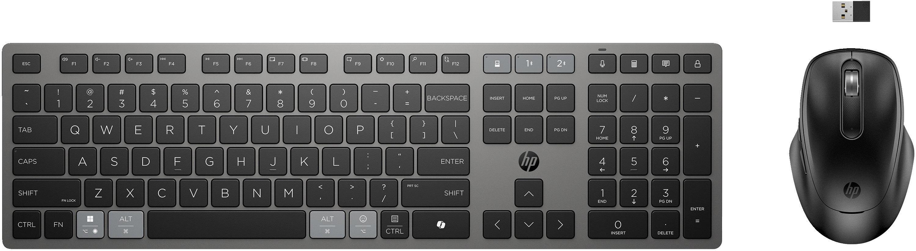 Specificaties van HP 725 Multi-Device Rechargeable Wireless Keyboard ...