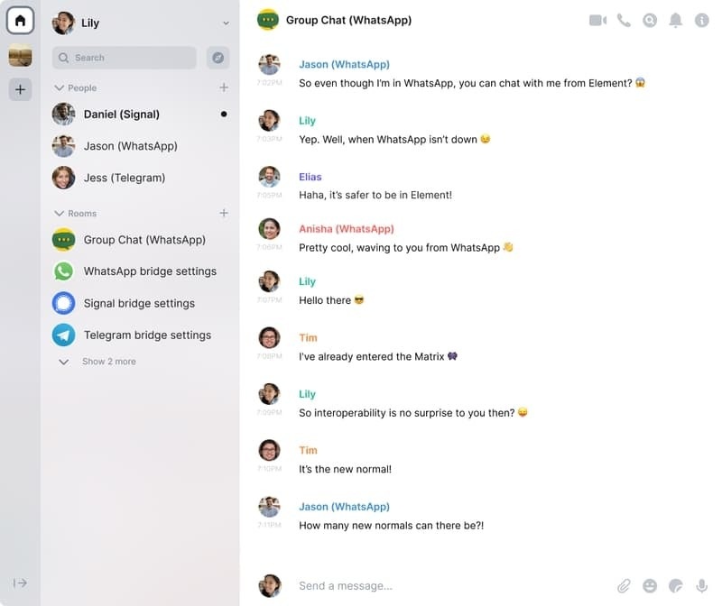 Element krijgt betaalde One-app met bridges voor WhatsApp, Signal en ...