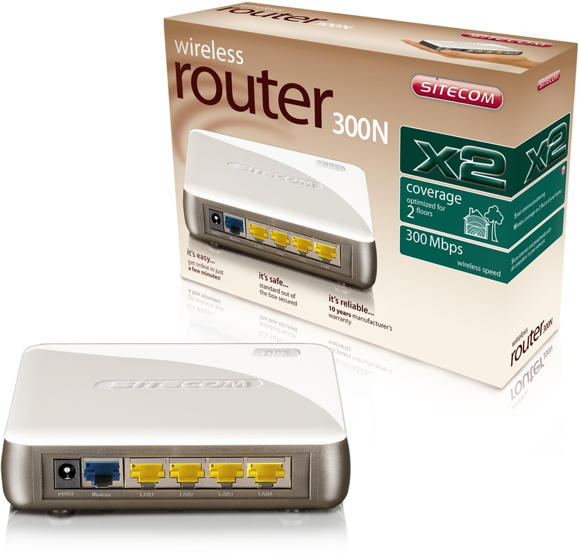 Sitecom Wireless Router 300N X2 WLR-2000 - Kenmerken - Tweakers