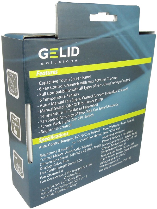 Gelid Solutions SpeedTouch 6 Fan Controller - Kenmerken - Tweakers