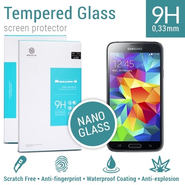 Nillkin Screen Protector Tempered Glass 9H Nano Samsung Galaxy S5 ...