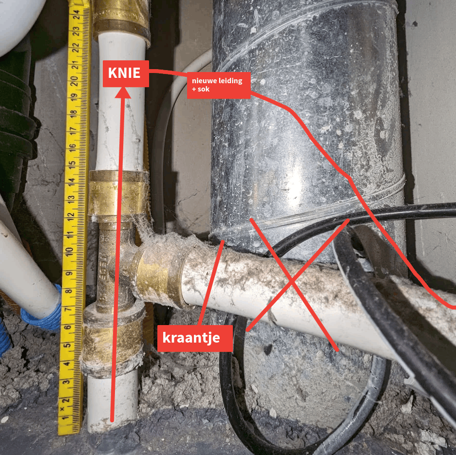 Stilstaand water voormalige cv ketel tapwater aanvoer - Bouwen en ...