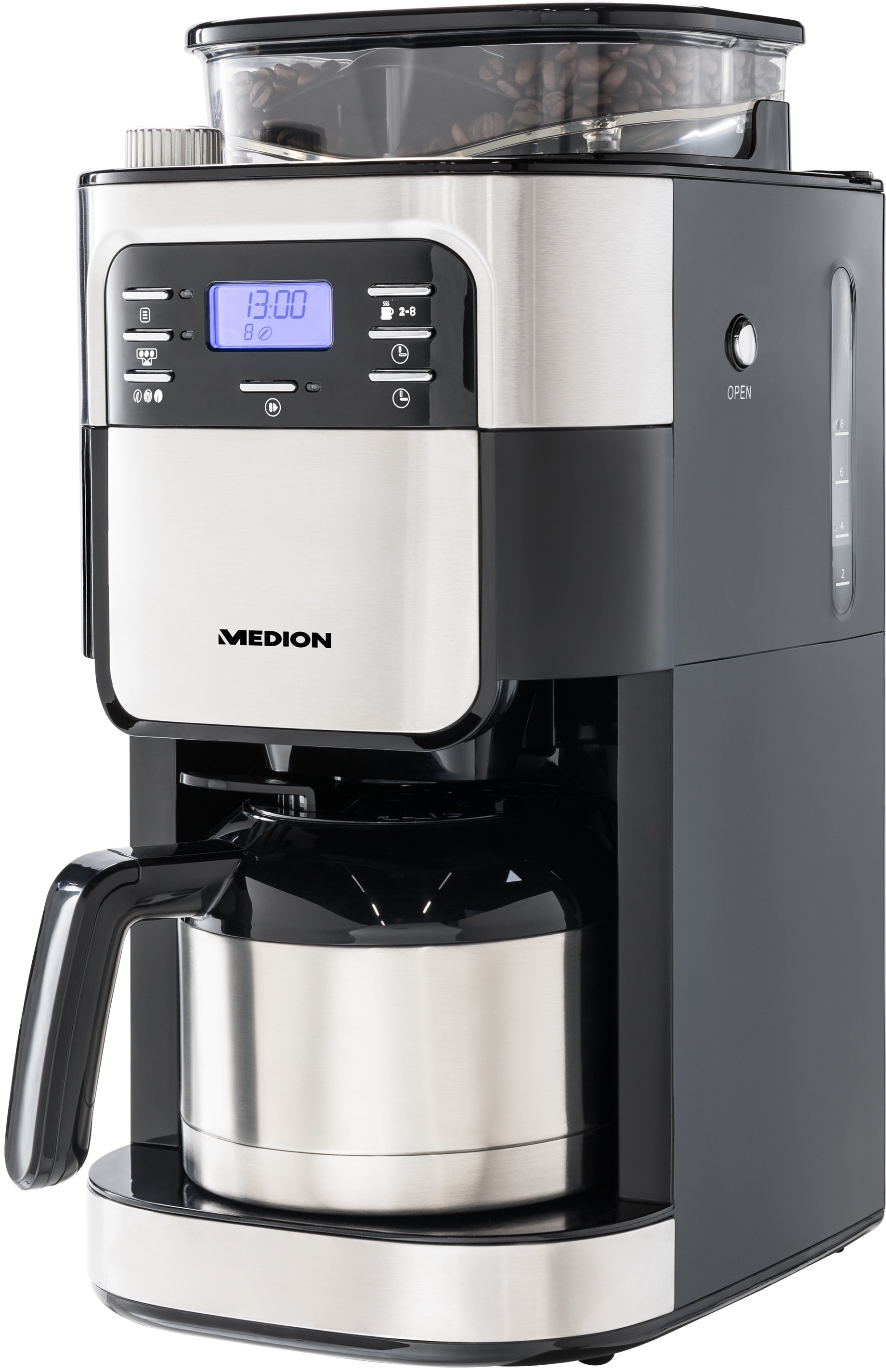 Medion Koffiemachine met molen en thermoskan MD 19777: beste prijs ...