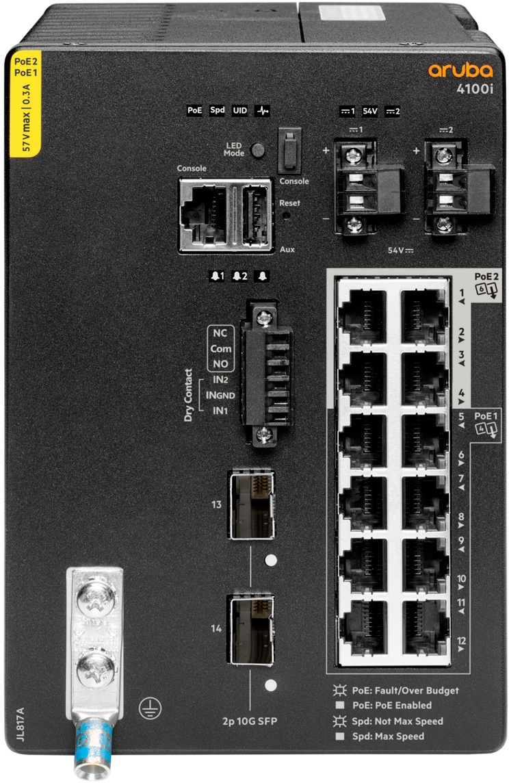 Specificaties van Aruba 4100i 12-port 1GbE (8-port Class 4 POE and 4 ...