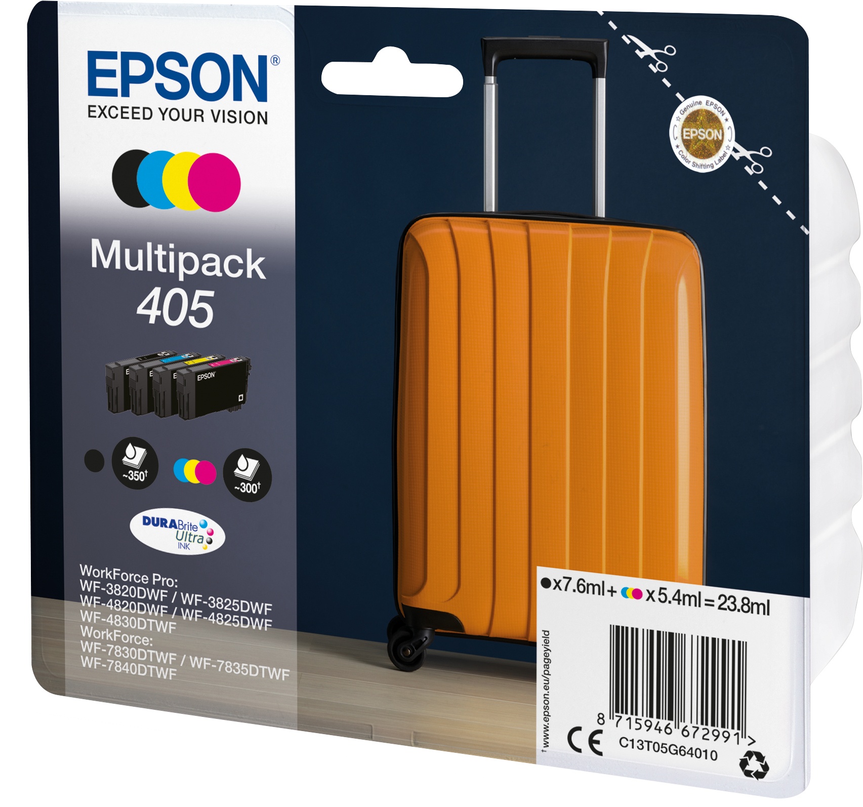 Specificaties van Epson 405 DURABrite Ultra Ink - Tweakers