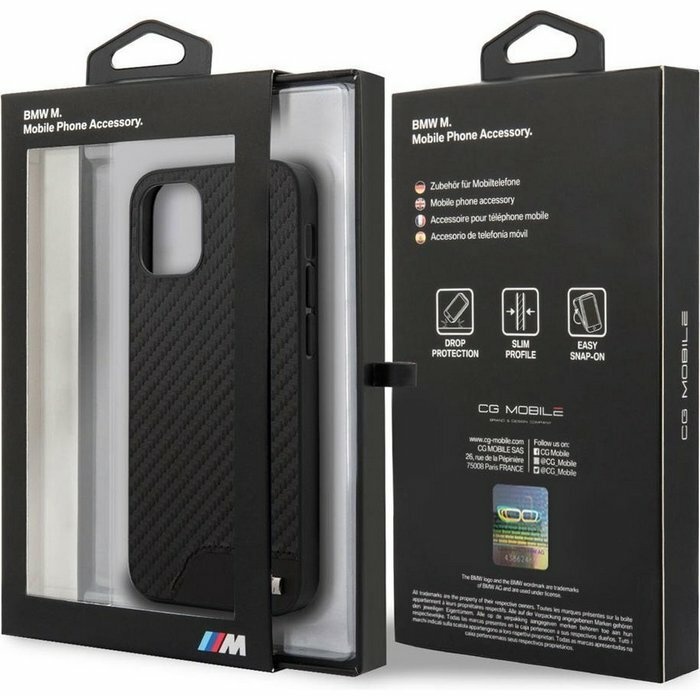 BMW M-Line Carbon Hard Case Apple iPhone 12 Mini (5.4") Zwart ...