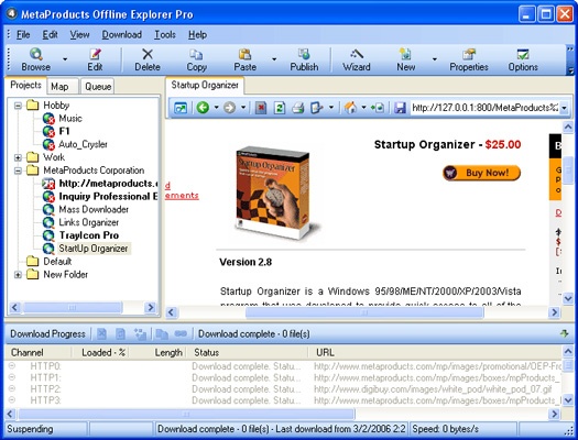 Specificaties van Offline Explorer - Tweakers
