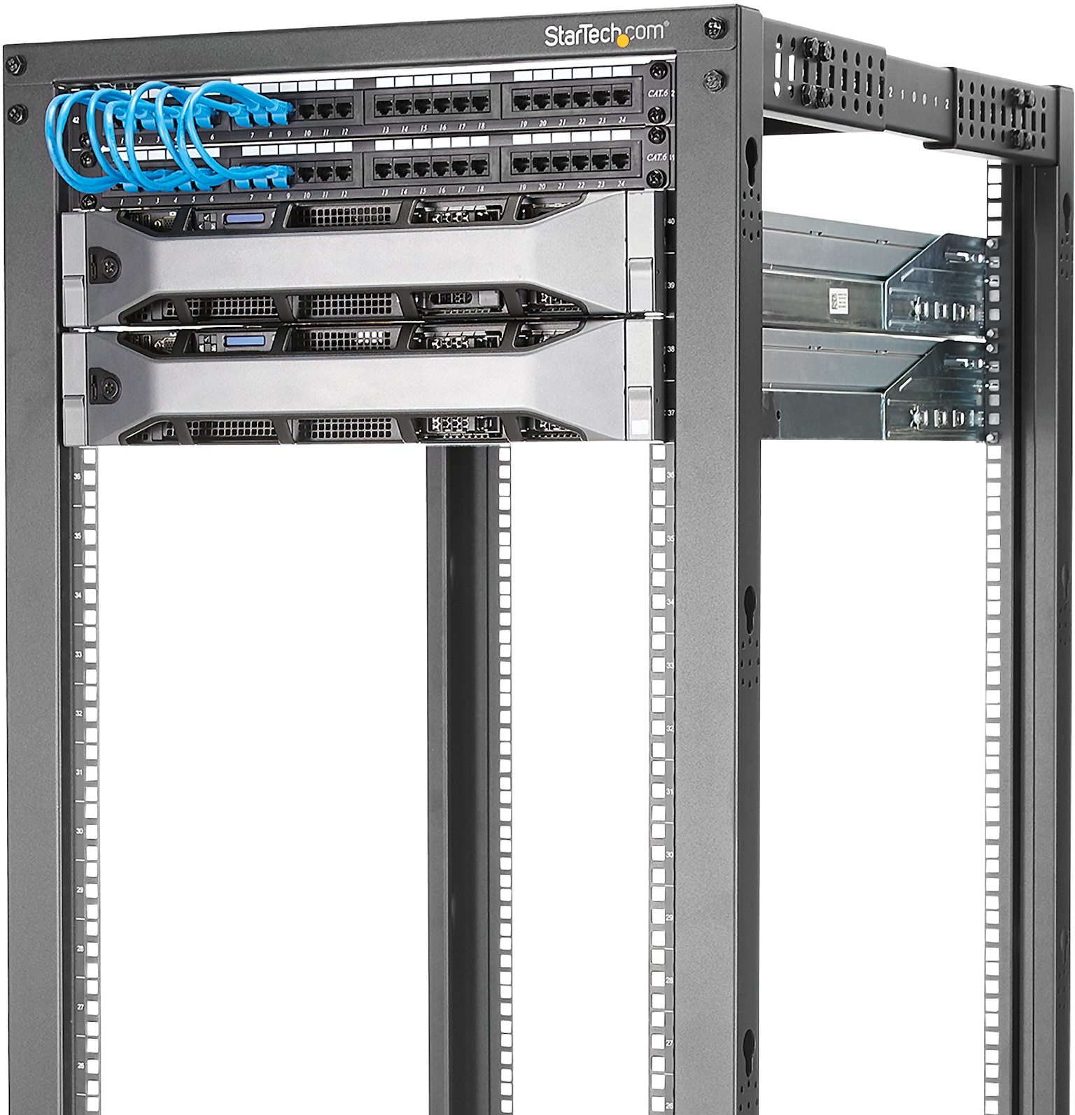 Specificaties van Startech.com 18U open frame rack 4 stijlen ...