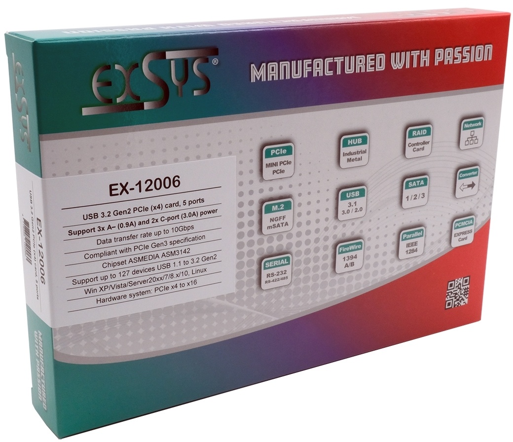 Specificaties van Exsys EX-12006 - Tweakers