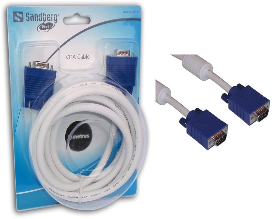 Specificaties van Sandberg VGA-VGA 3m SAVER 10pack Wit - Tweakers