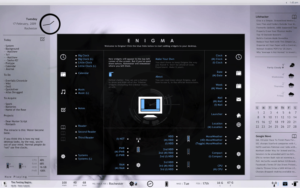 Software-update: Rainmeter 4.0 r2690 bèta - Computer - Downloads - Tweakers