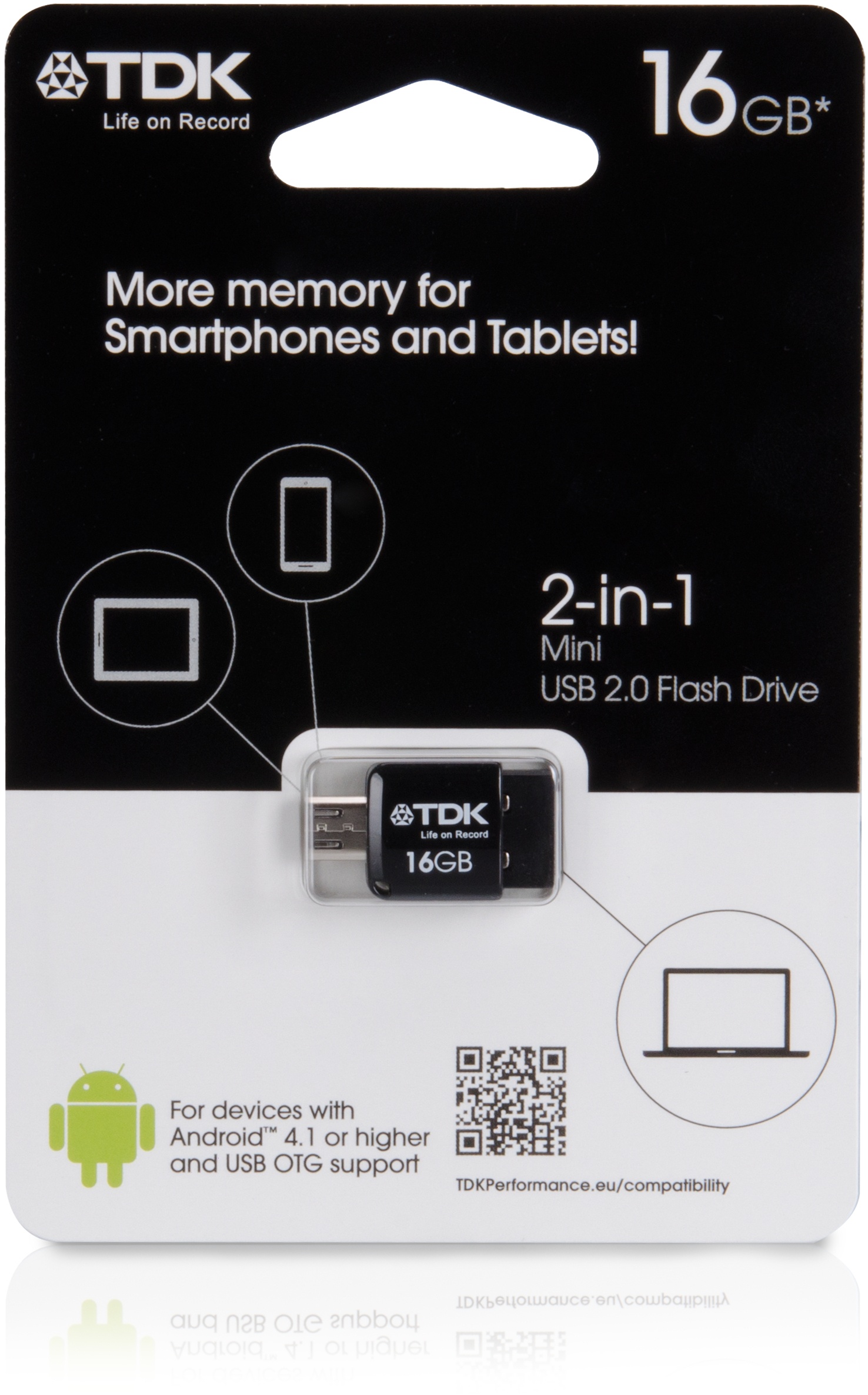 TDK 2 in 1 Mini Express 16GB Zwart - Kenmerken - Tweakers