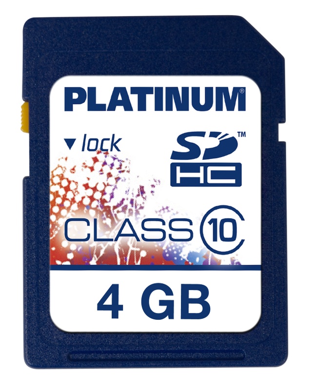 Specificaties van Platinum SDHC 4GB Class 10 - Tweakers