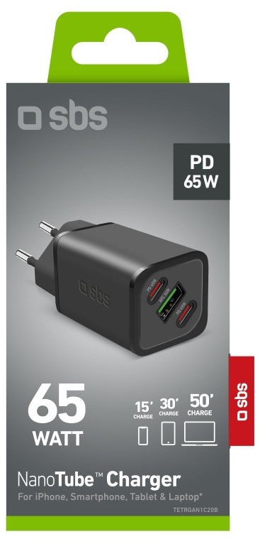 Specificaties van SBS 65-watt GaN charger with Power Delivery - Tweakers