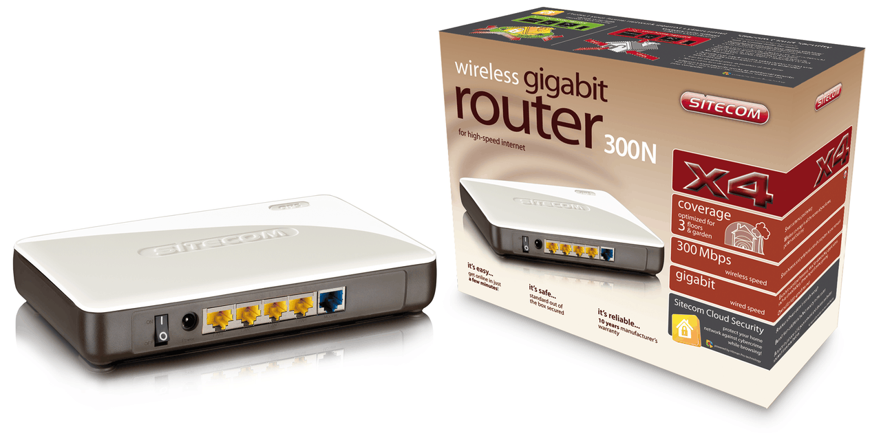 Specificaties van Sitecom Wireless Gigabit Router N300 X4 WLR-4000 ...