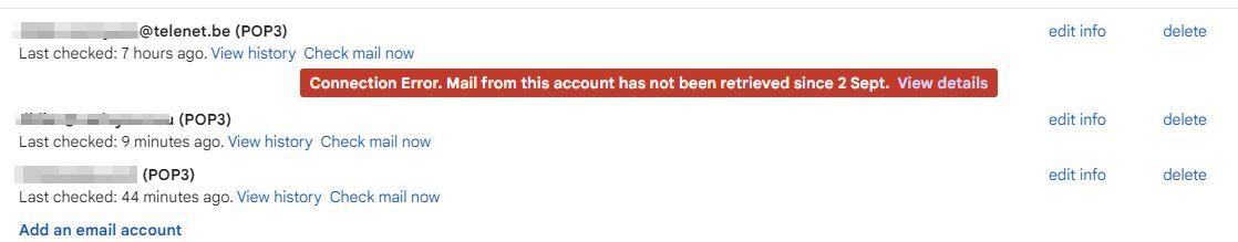 Telenet mail koppelen aan GMAIL - POP3 - IMAP - Internet en hosting - GoT