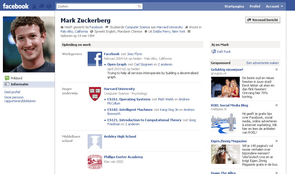 Facebook geeft profielpagina's een facelift - Tweakers