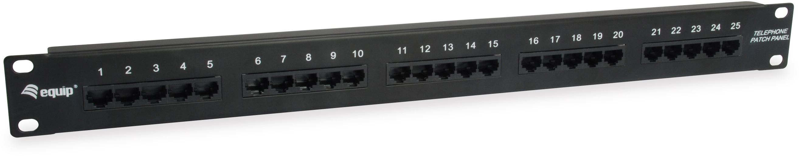 Equip 25-Port Cat.3 RJ45 ISDN Patch Panel, Black kopen? - Prijzen - Tweakers