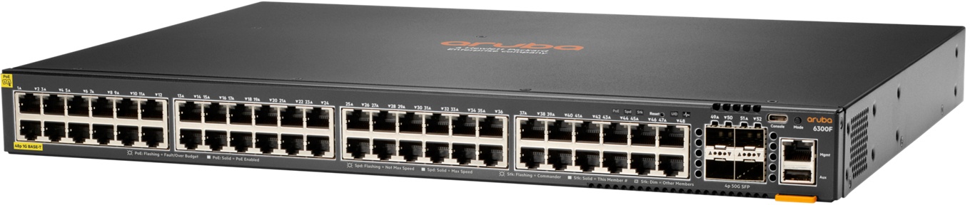 Specificaties van HPE Aruba 6300F 48-port 1GbE Class 4 PoE & 4-port ...