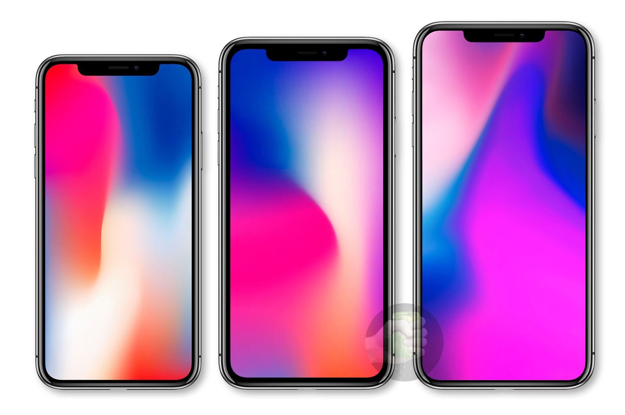 Foto toont vermoedelijk voorkant van drie nieuwe iPhone-modellen ...