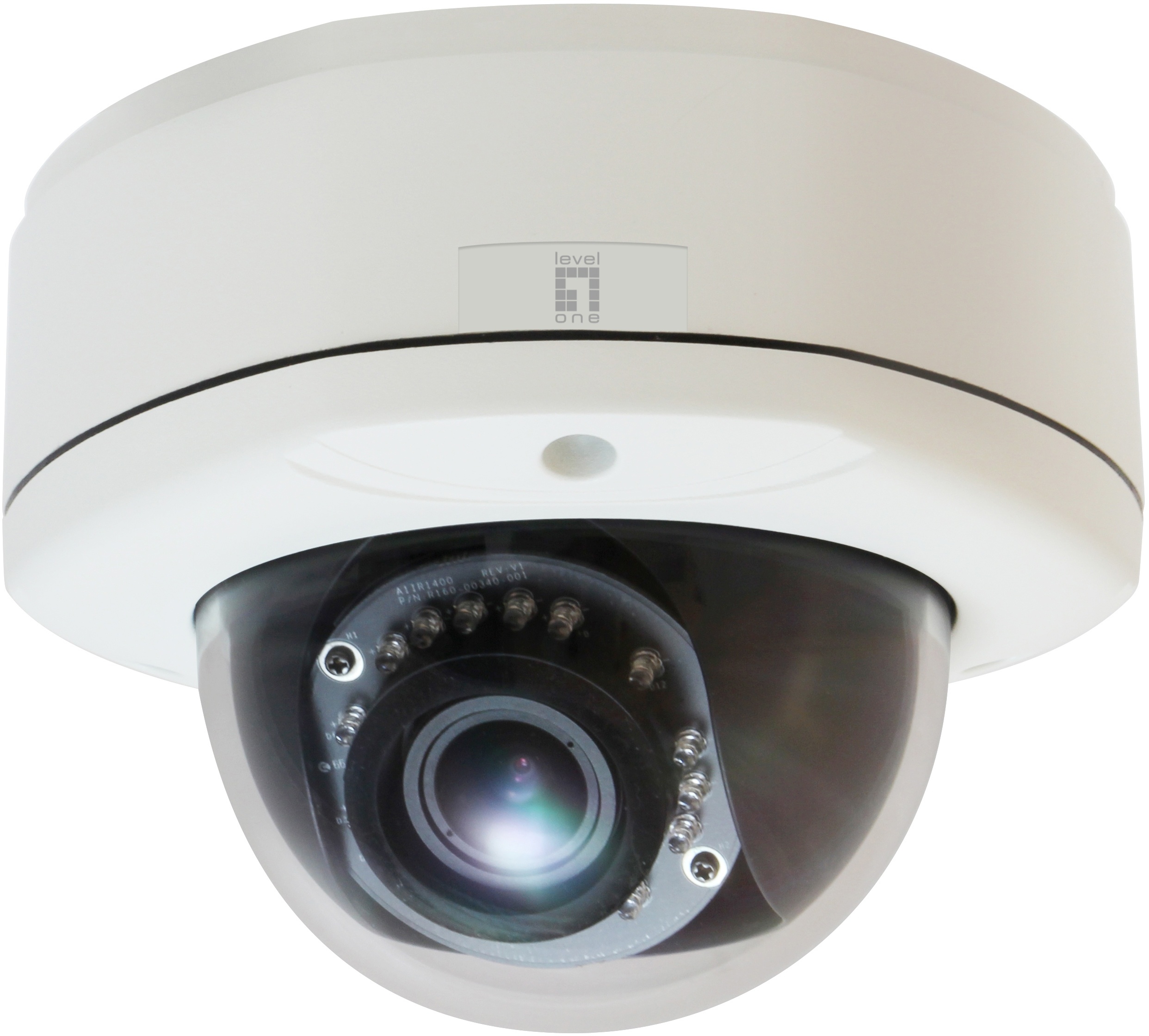 LevelOne Fixed Dome Network Camera, 5-Megapixel, Outdoor, PoE 802.3af, Day & Night, IR LEDs, WDR ...