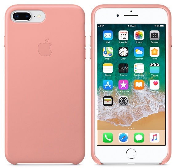 Apple iPhone 8 Plus / 7 Plus Leather Case - Soft Pink (iPhone 8 Plus ...