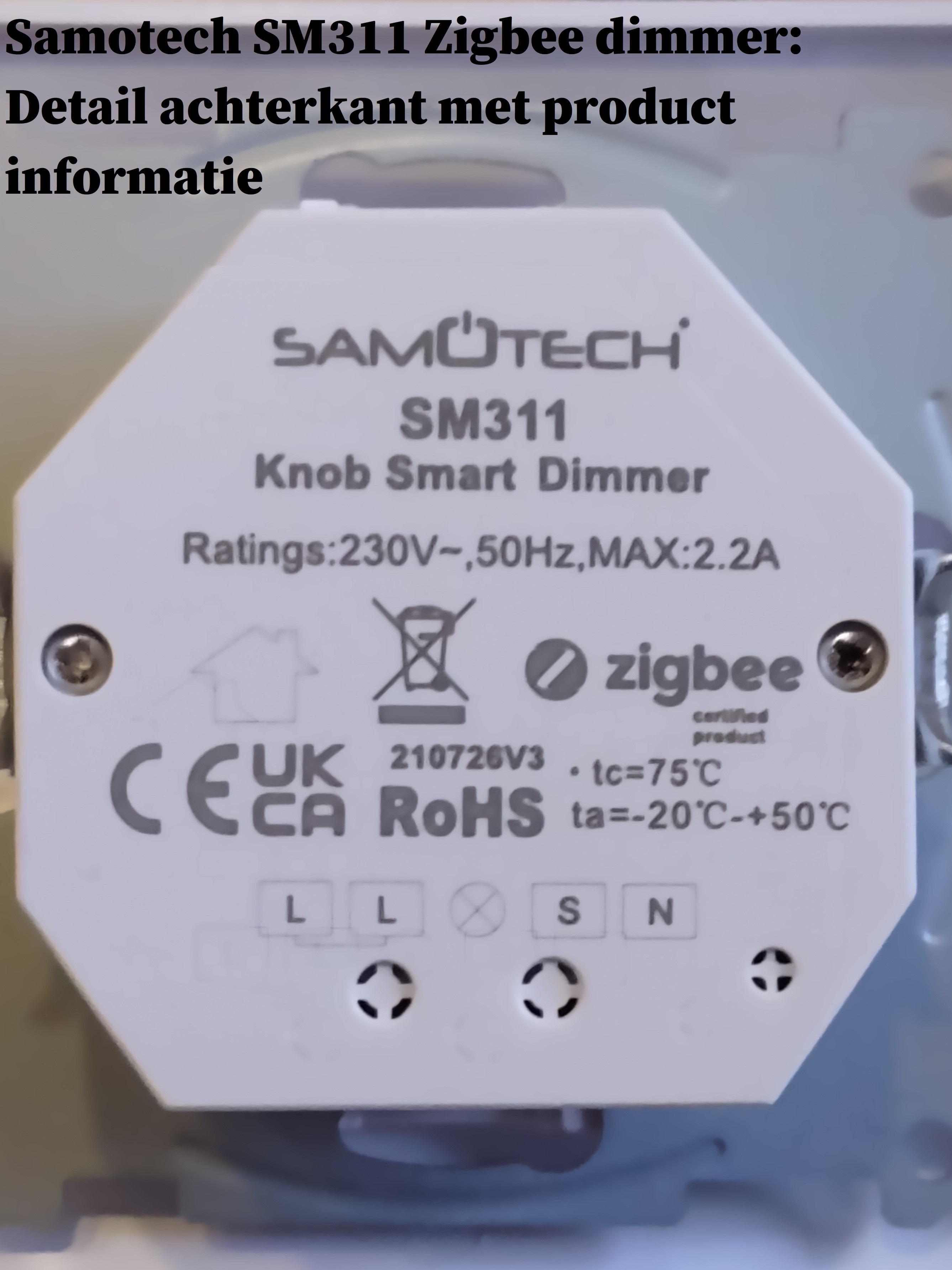 Samotech Zigbee & Draaiknop dimmer - Antonio di - Product reviews ...
