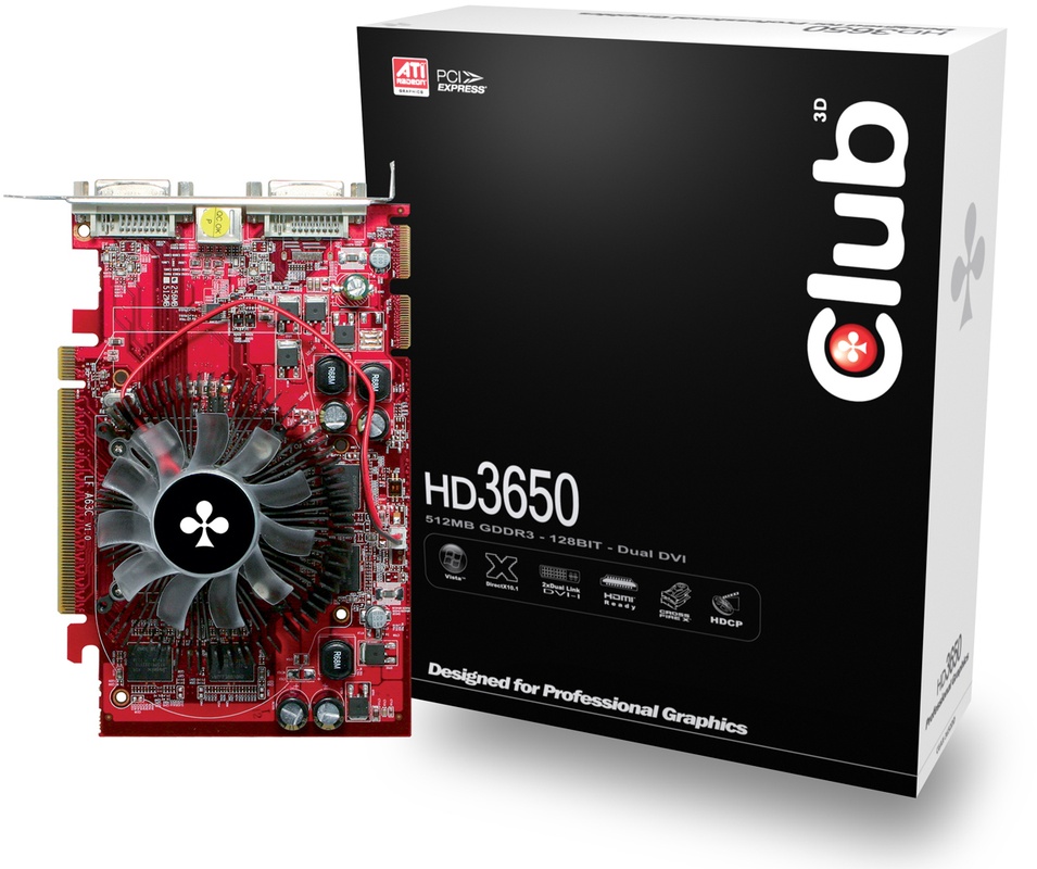 Specificaties van Club 3D Radeon HD 3650 512MB - Tweakers