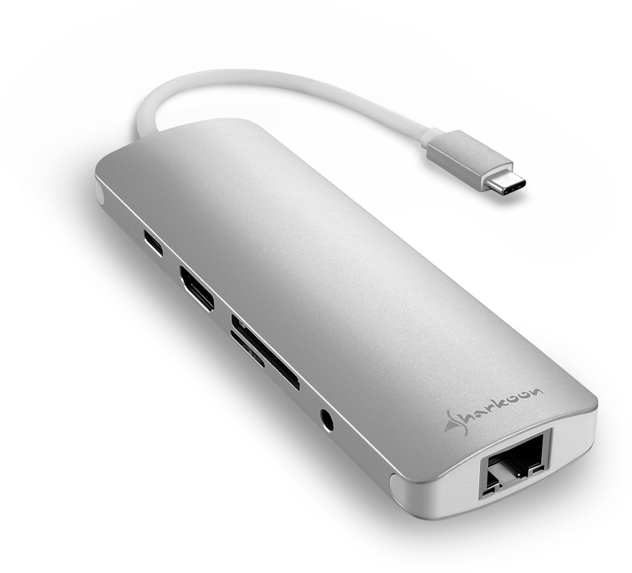 Sharkoon USB 3.0 Type C Combo Adapter Zilver: beste prijs - Tweakers