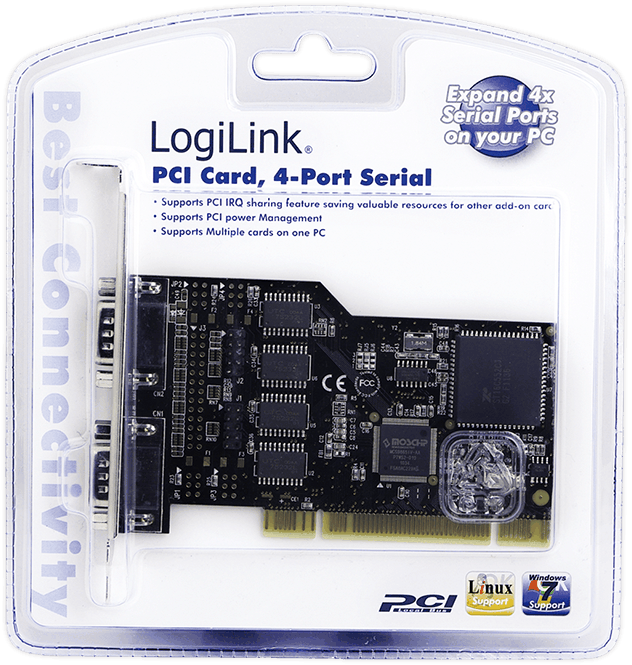 Specificaties van LogiLink PCI interface card serial 4x - Tweakers