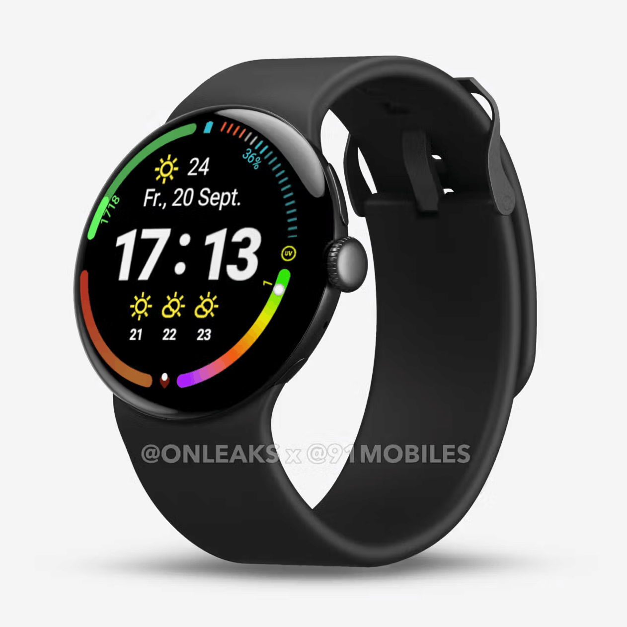 Renders tonen Google Pixel Watch 4, ondersteunt mogelijk draadloos ...