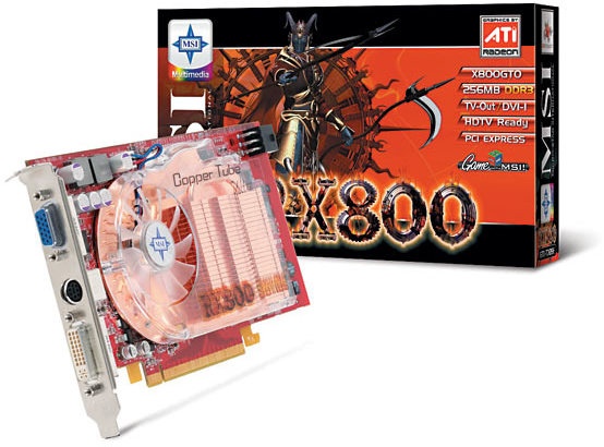 Specificaties van MSI Radeon X800 GTO 256MB DDR 128bit (PCI-e, DVI ...