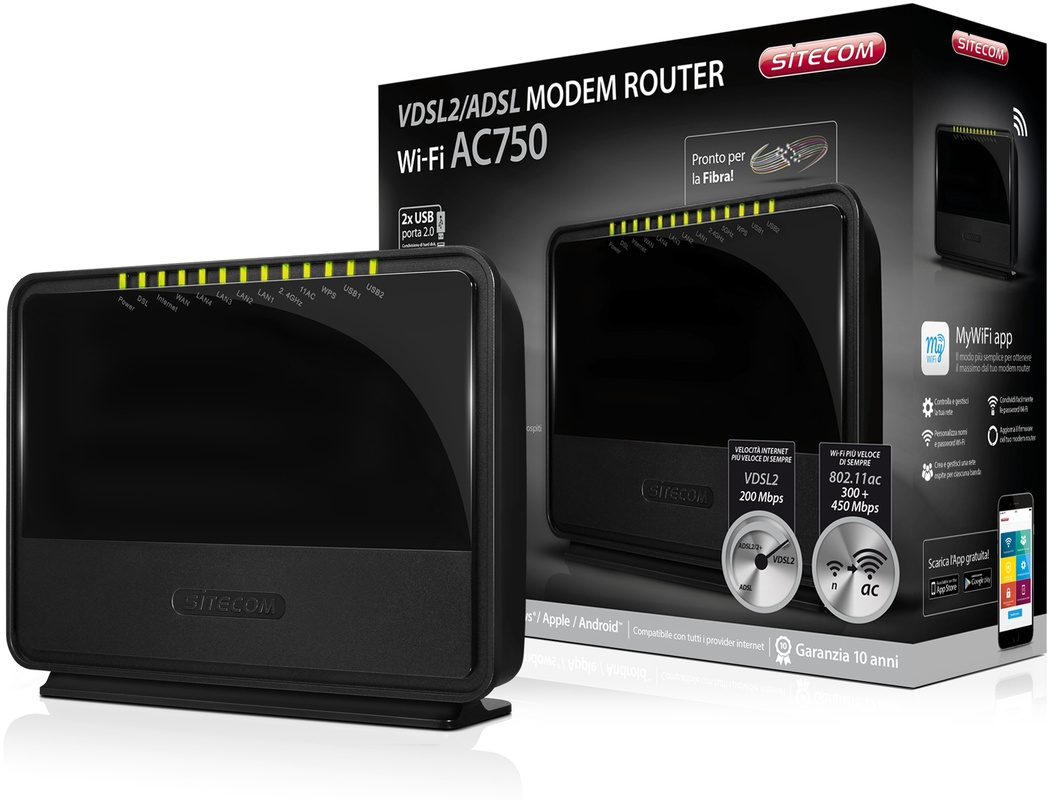 Sitecom AC750 Wi-Fi Dual-band VDSL2 Modem Router - Kenmerken - Tweakers