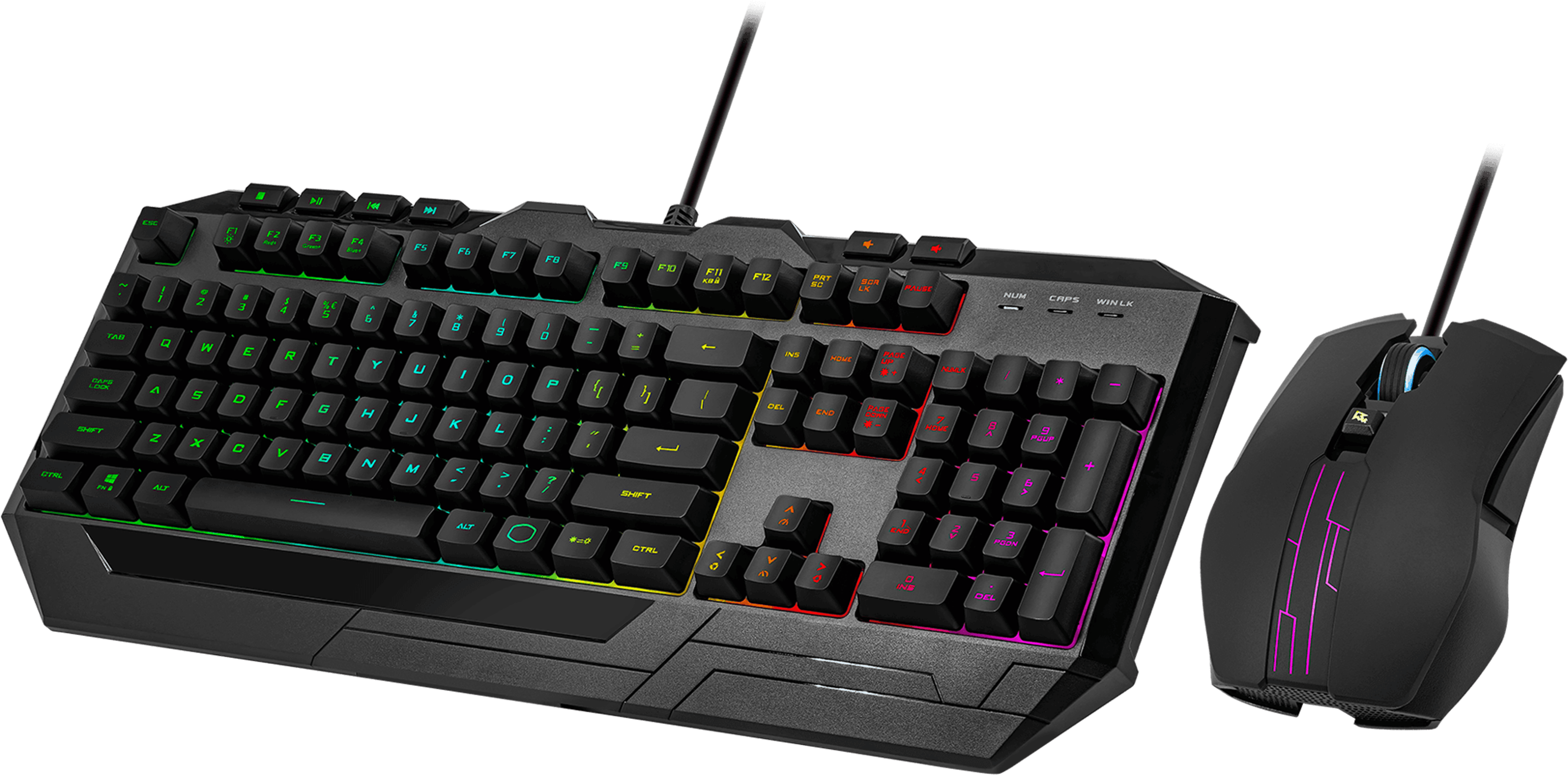 Specificaties van Cooler Master Devastator 3 RGB Gaming Combo, Qwerty ...