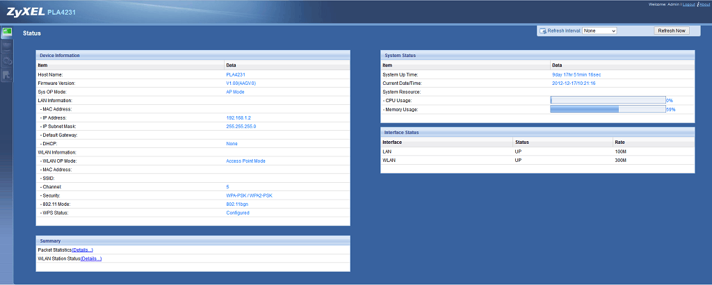 ZyXEL 500 Mbps Mini Powerline Wireless N300 Extender losse adapter ...