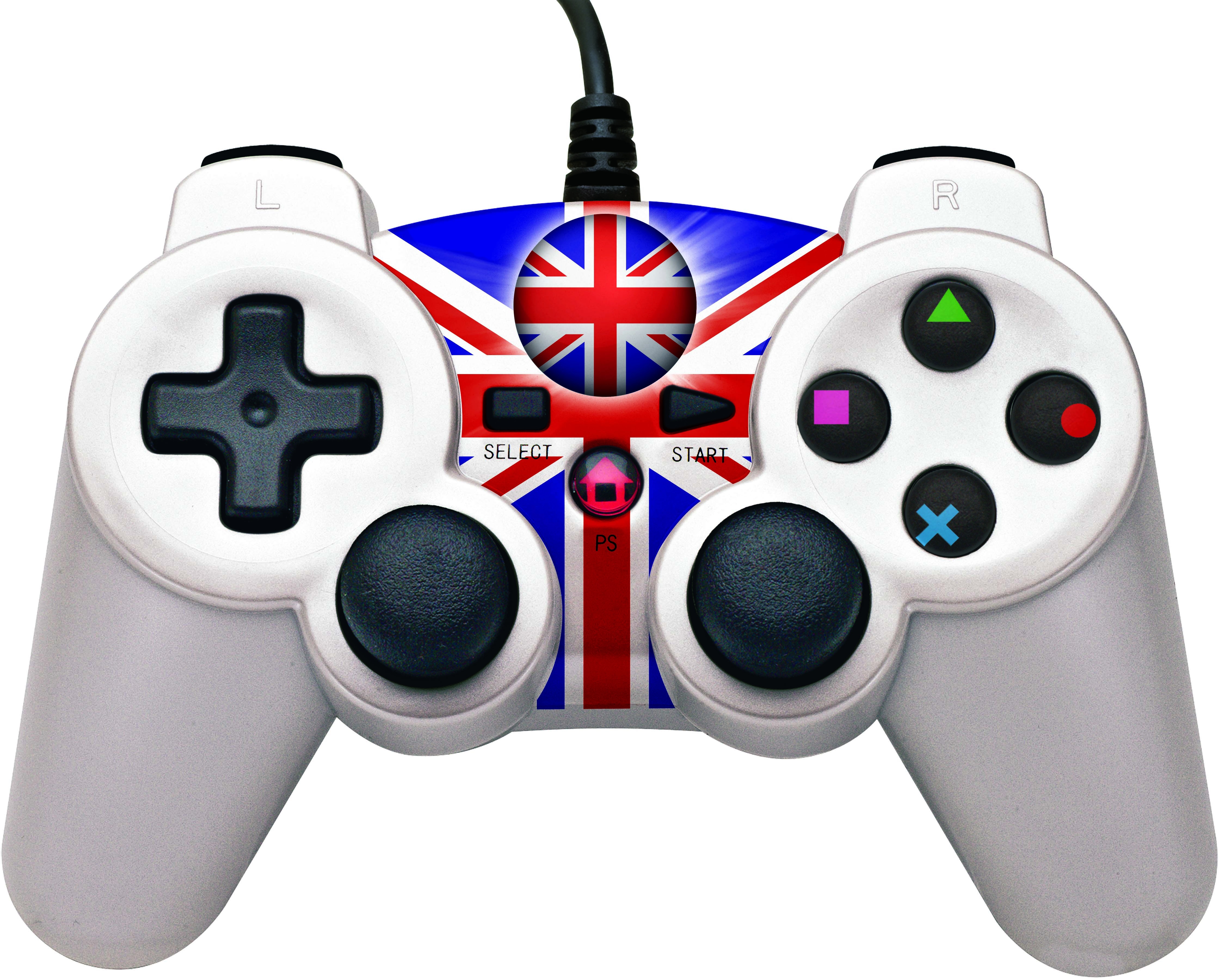 Bigben Interactive Bigben PS3 controller met Britse vlag Blauw, Rood ...
