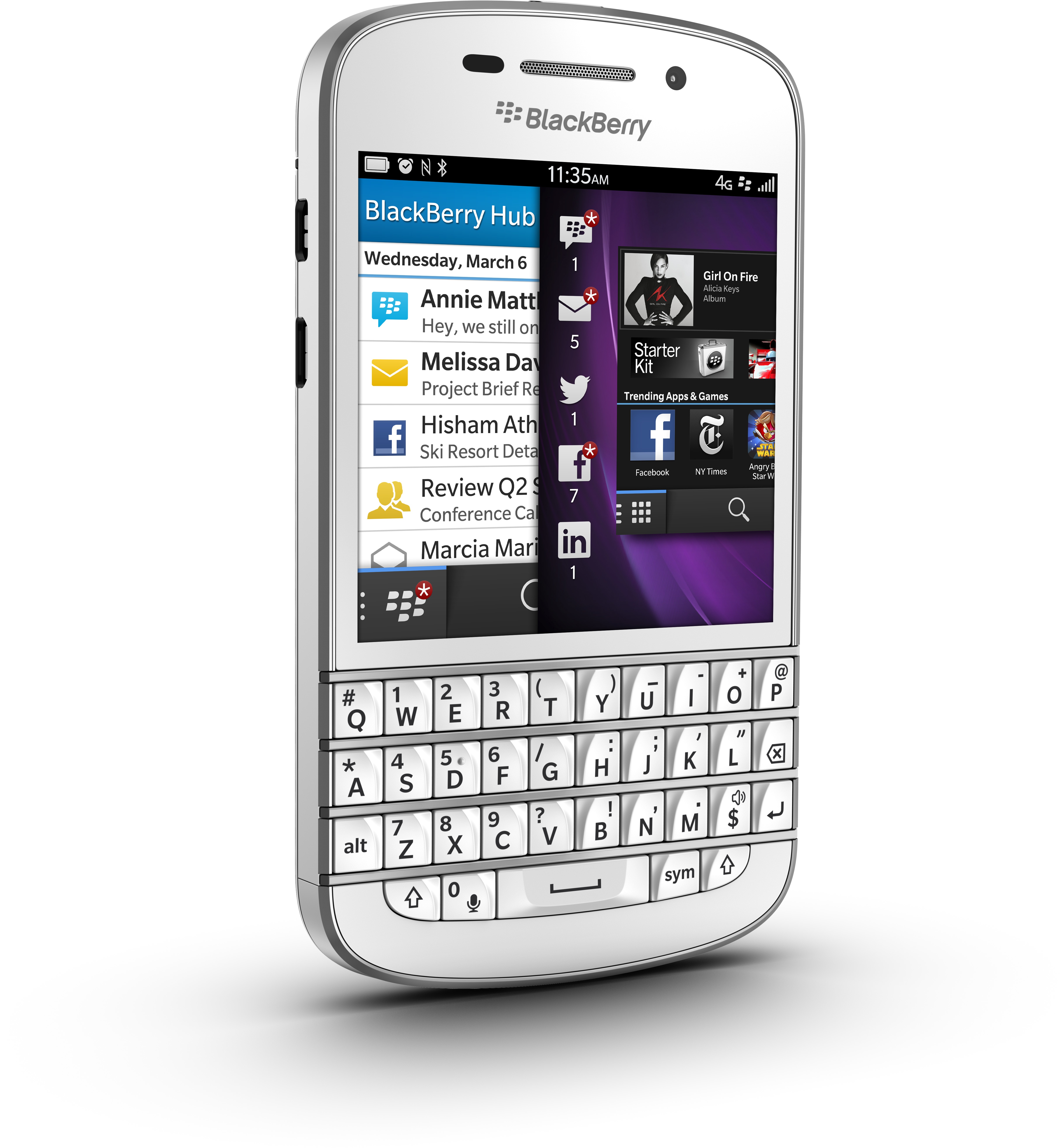 Specificaties van BlackBerry Q10 Wit - Tweakers