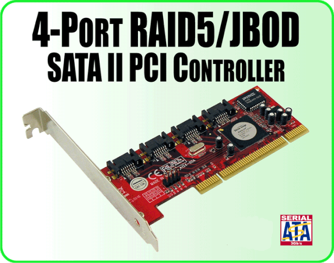 Specificaties van Addonics 4-Port RAID 5 / JBOD SATA II PCI Controller ...