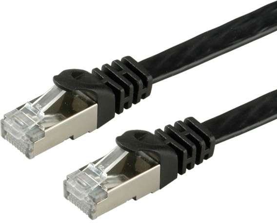 Rotronic FTP Cat.6 Flat Network Cable, black 5m Zwart - Kenmerken ...