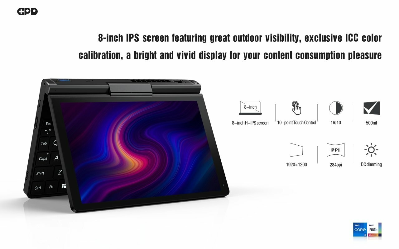 GPD Pocket 3 krijgt draaibaar 8"-scherm - Tweakers