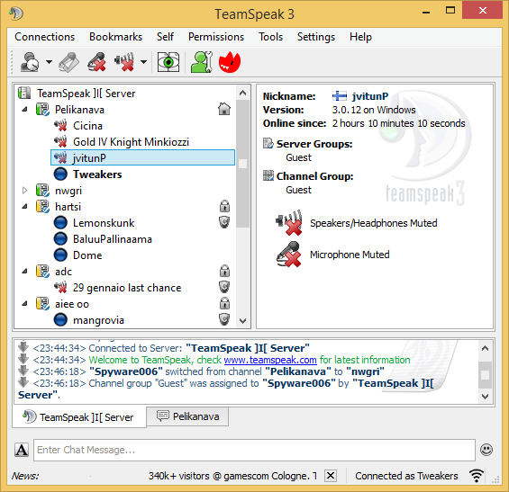 Specificaties van Teamspeak - Tweakers